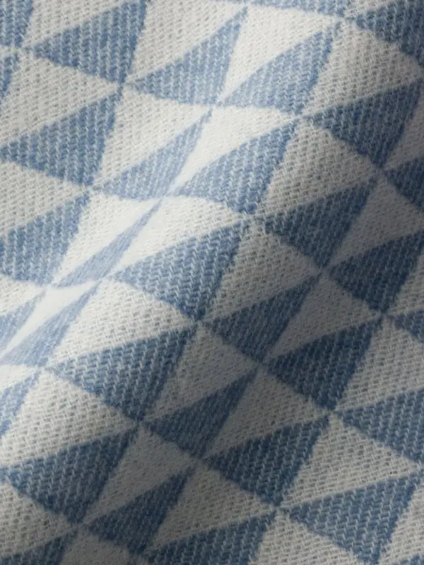 Prada Symbole-geometric Motif Scarf - Blue