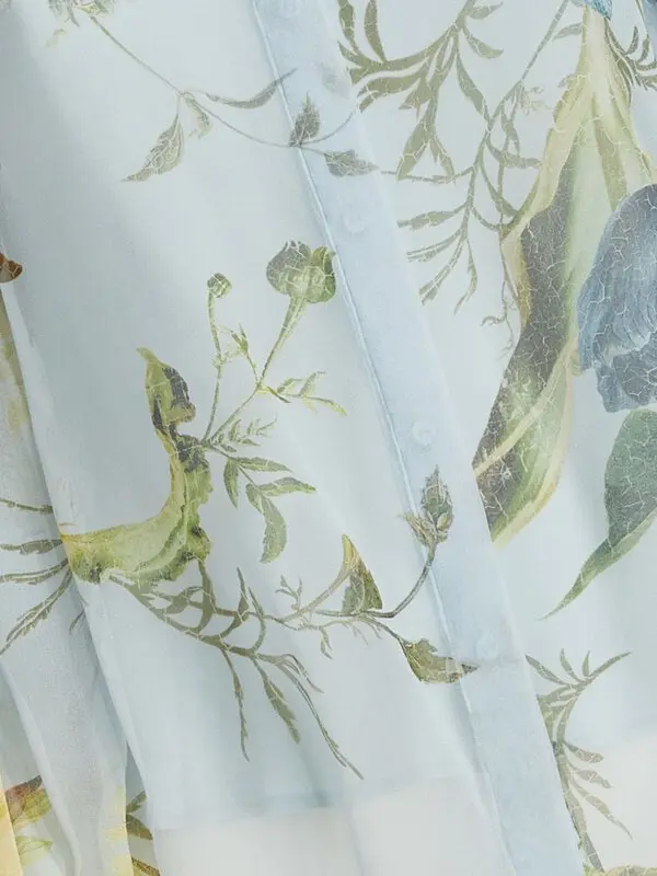Erdem Botanical-print Silk Blouse