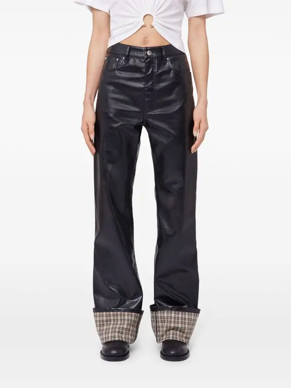 Rabanne Faux-leather Flared Trousers