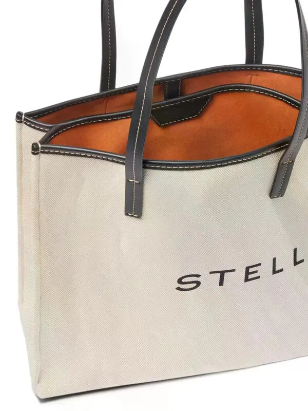 Stella McCartney Large Smc Canvas Tote Bag - White