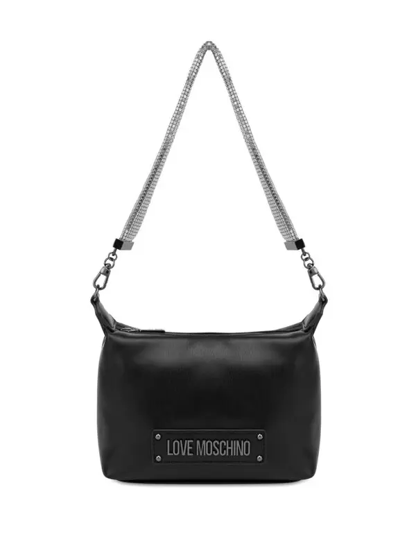 Moschino Logo Shoulder Bag - Black