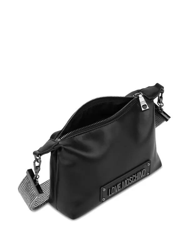 Moschino Logo Shoulder Bag - Black