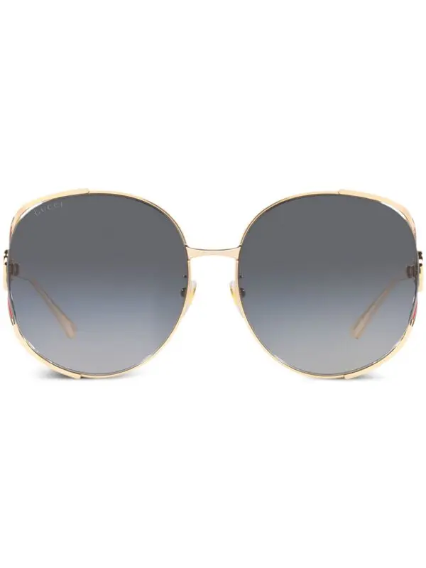 Gucci Round Frame Sunglasses - Gold