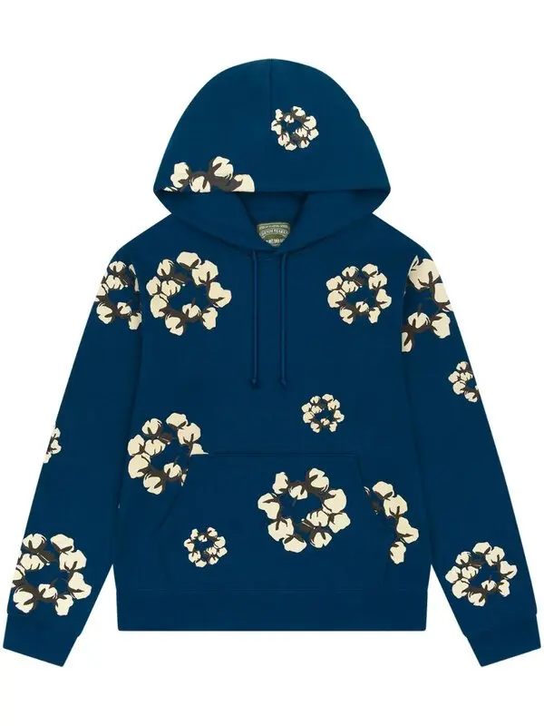 DENIM TEARS Cactus Tears Wreath Hoodie - Blue