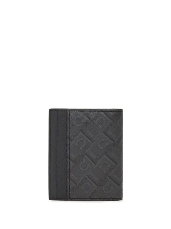 FERRAGAMO Monogram Card Holder - Black
