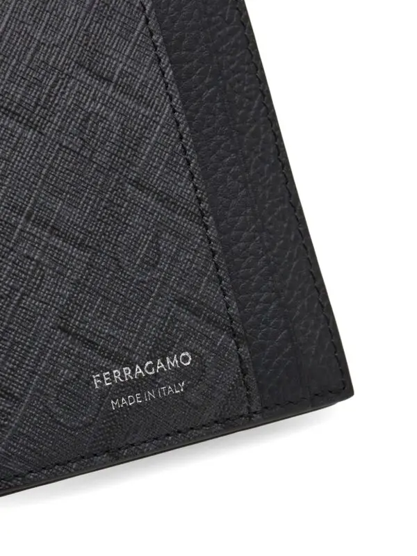 FERRAGAMO Monogram Card Holder - Black