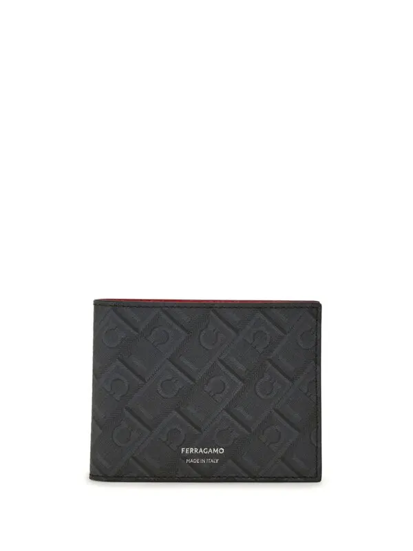 FERRAGAMO Monogram Wallet - Black