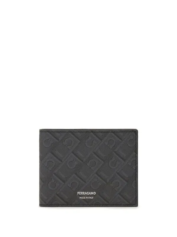 FERRAGAMO Monogram Wallet - Black