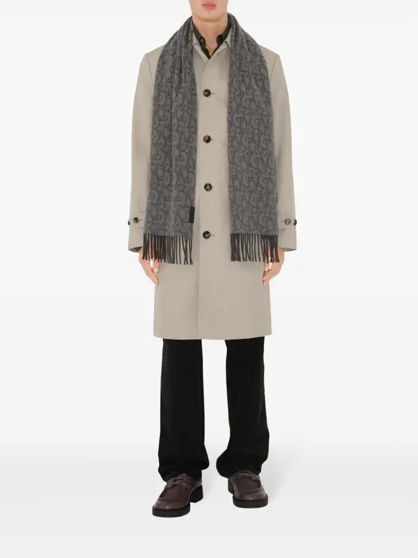 Burberry B Charm Sashmere Scarf - Grey