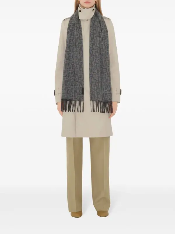 Burberry B Charm Sashmere Scarf - Grey
