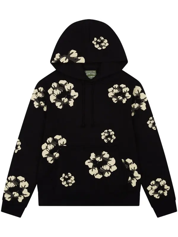DENIM TEARS Cactus Tears Wreath Hoodie - Black