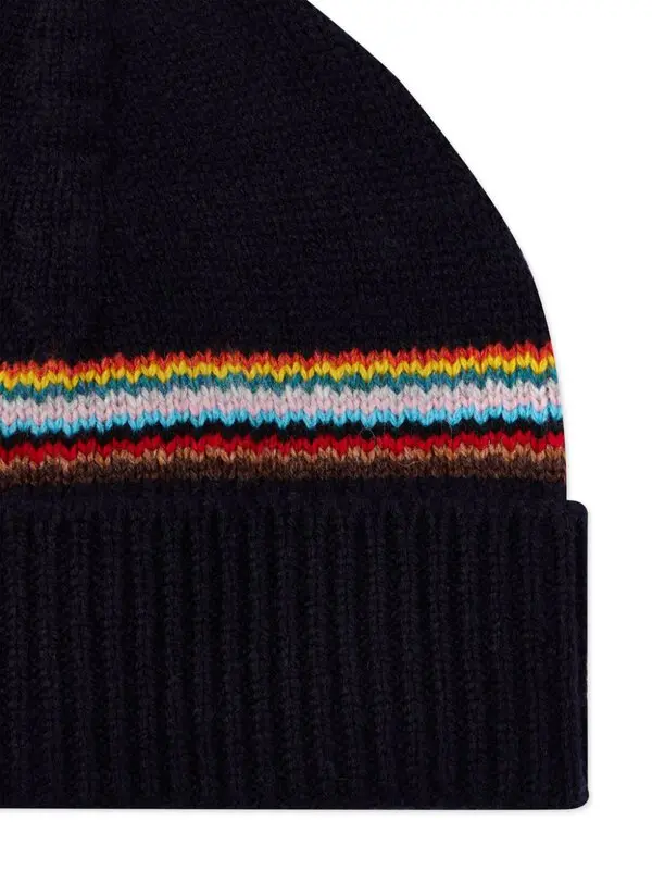 Paul Smith Artist-stripe Beanie - Blue