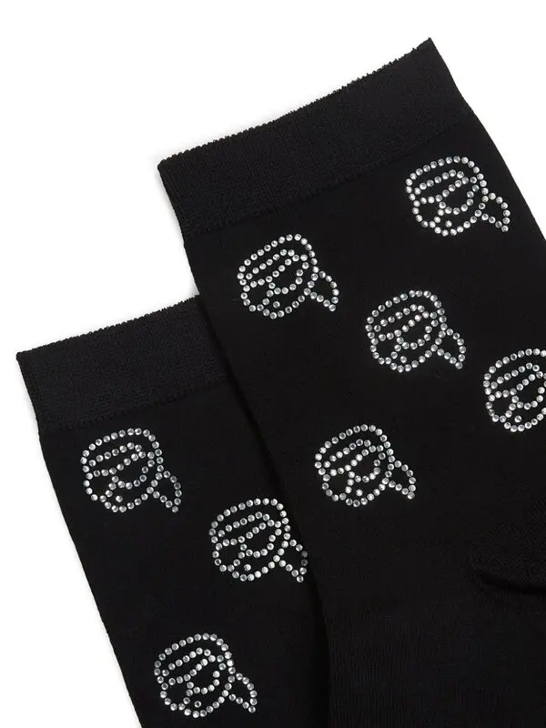 Karl Lagerfeld Ikon Rhinestone Socks