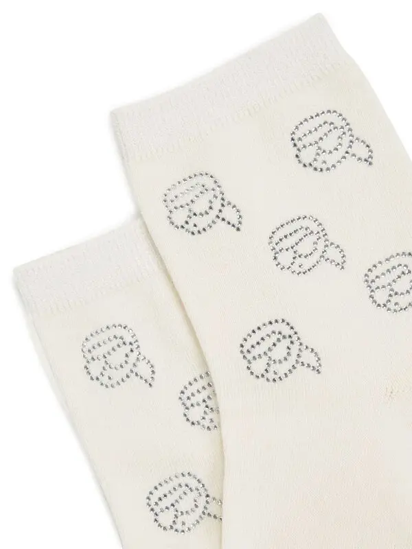 Karl Lagerfeld Ikon Rhinestone Socks