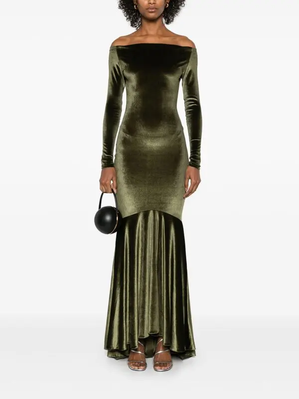 ATU BODY COUTURE Off-shoulder Gown - Green