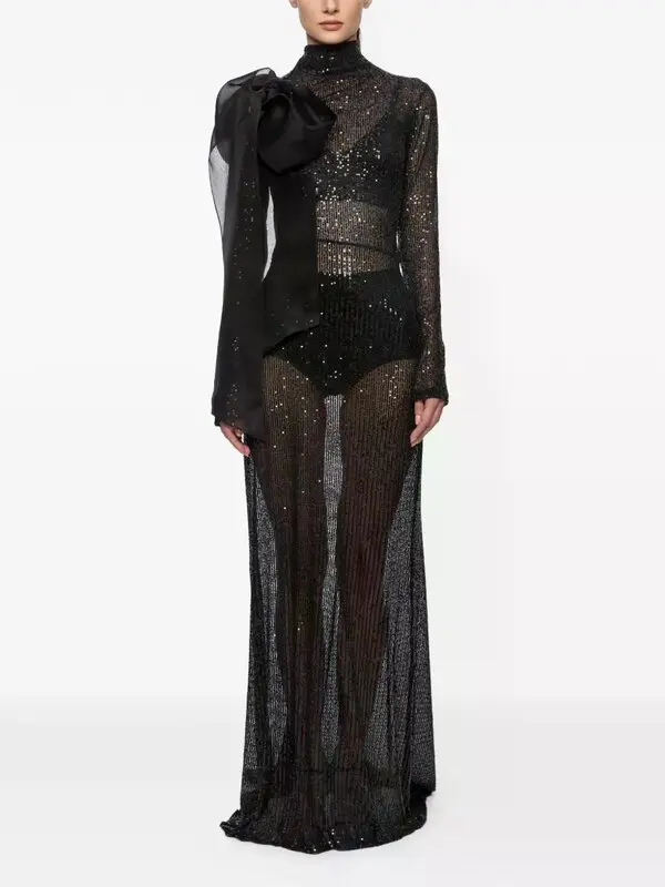 ATU BODY COUTURE Sequinned Maxi Dress - Black