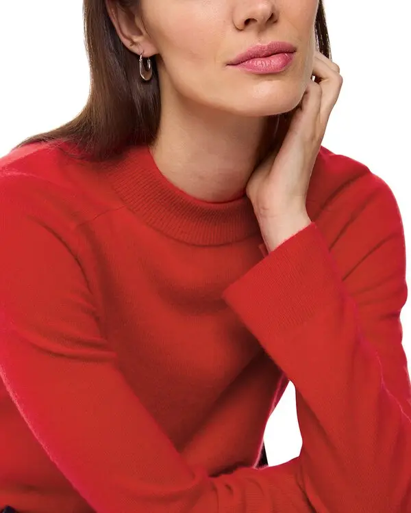 Whistles Cropped Crewneck Cashmere Sweater