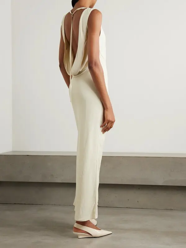 ST. AGNI Draped Lenzing™ Lyocell And Ecovero™-blend Maxi Dress