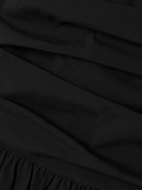 ST. AGNI Strapless Crinkled Cotton-blend Maxi Dress With Tie-back
