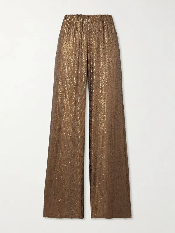 Norma Kamali Sequined Wide-leg Pants