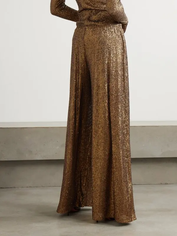 Norma Kamali Sequined Wide-leg Pants