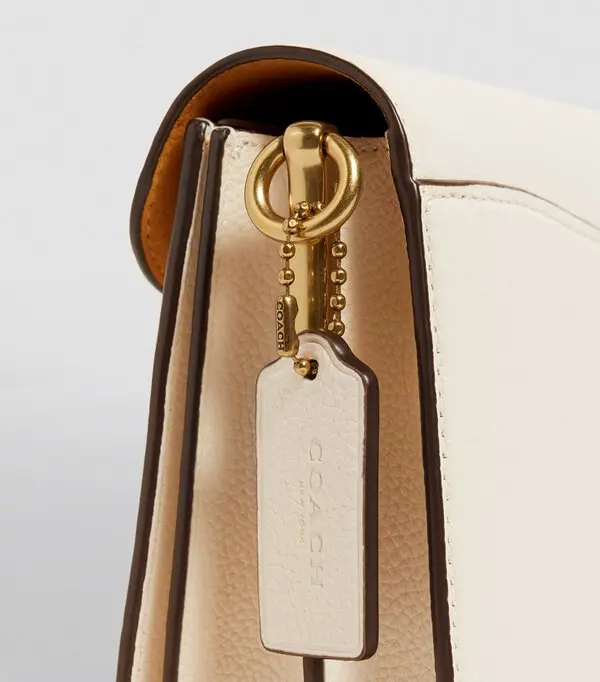COACH Pebbled Leather Tabby Shoulder Bag - Ivory