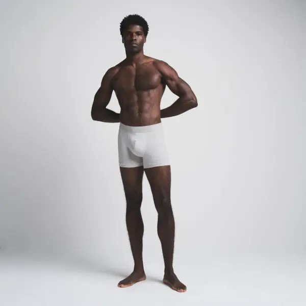 SKIMS 3" Boxer Brief 5 Pack | Black | Small | Cotton - Heather Multi