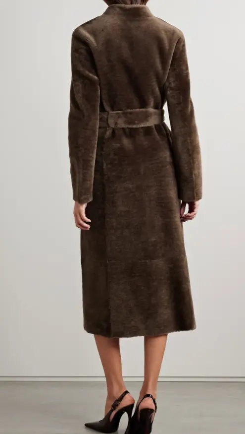 SALON 1884 Henning Belted Shearling Coat
