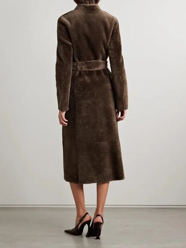 SALON 1884 Henning Belted Shearling Coat