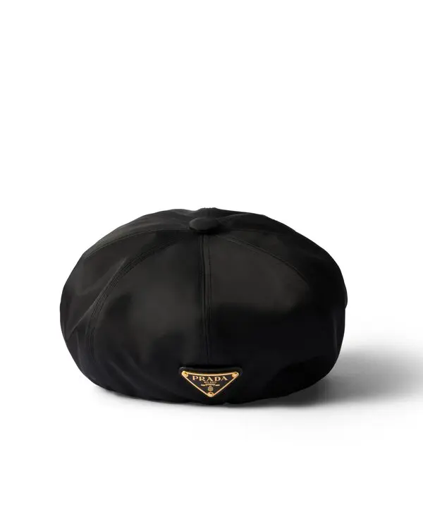 Prada Re-nylon Newsboy Cap - Black