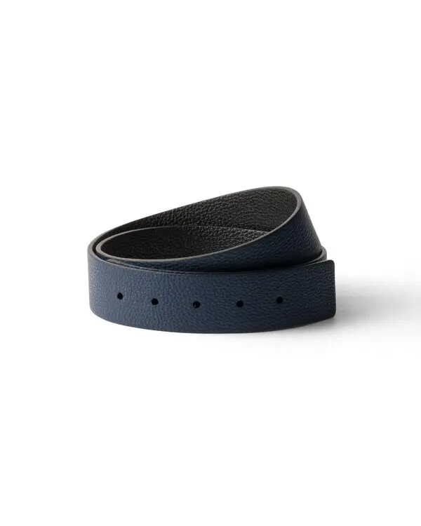 Prada Leather Belt Strap - Blue