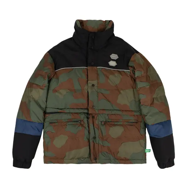 Off-White Camouflage Puffer Jacket - Green
