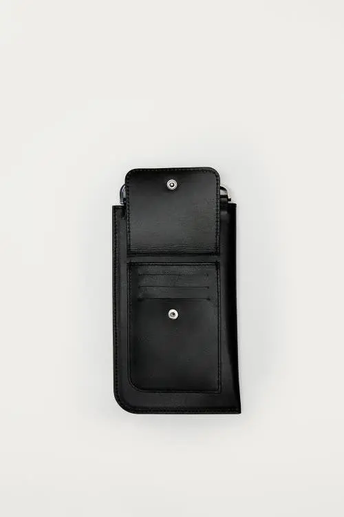 WANT Les Essentiels Arch Smooth Leather Phone Bag - Black