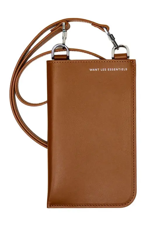 WANT Les Essentiels Arch Smooth Leather Phone Bag - Cuero