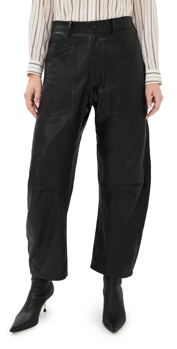 NILI LOTAN Shon Leather Pants - Black