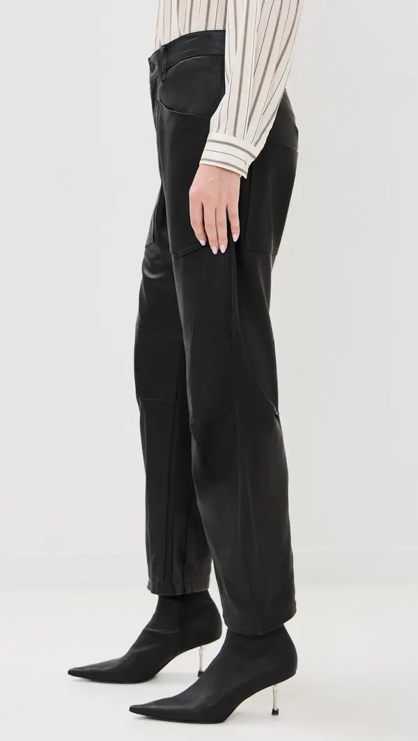 NILI LOTAN Shon Leather Pants - Black