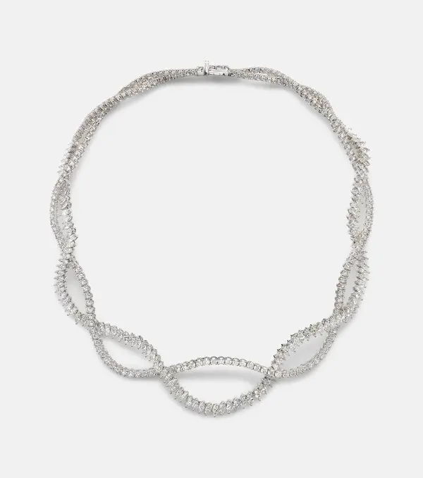 Yeprem 18kt White Gold Diamond Necklace - Silver