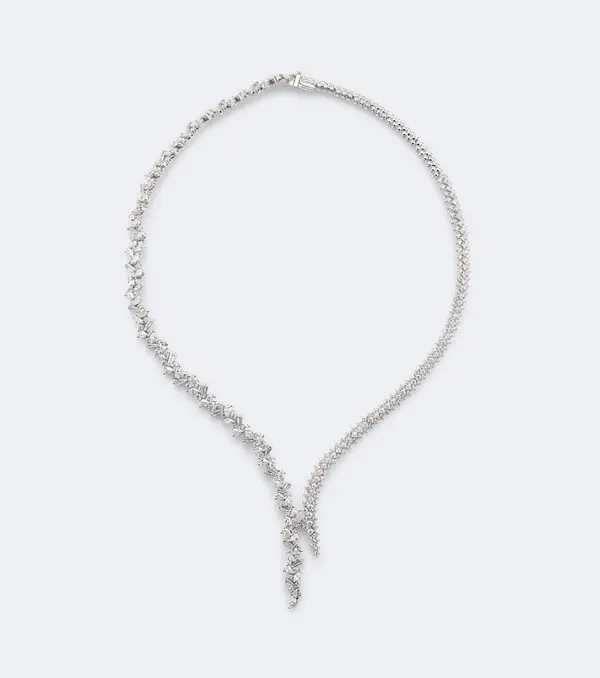 Yeprem 18kt White Gold Diamond Necklace - Silver