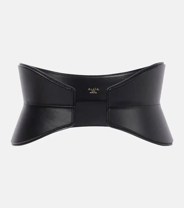 Alaïa Flex Wide Leather Belt - Black