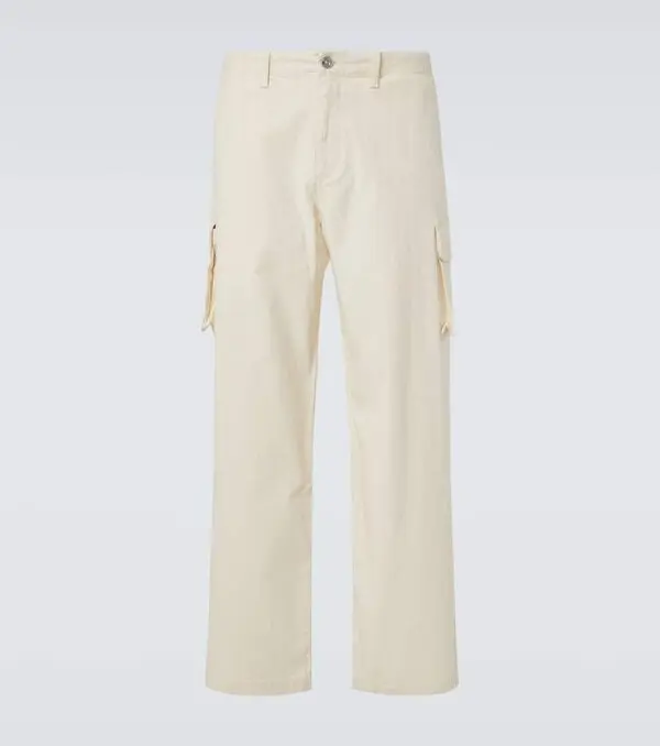 Our Legacy Mount Striped Cotton Cargo Pants - Beige