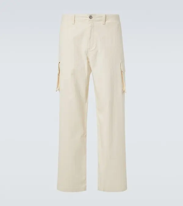 Our Legacy Mount Striped Cotton Cargo Pants - Beige