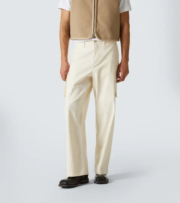 Our Legacy Mount Striped Cotton Cargo Pants - Beige