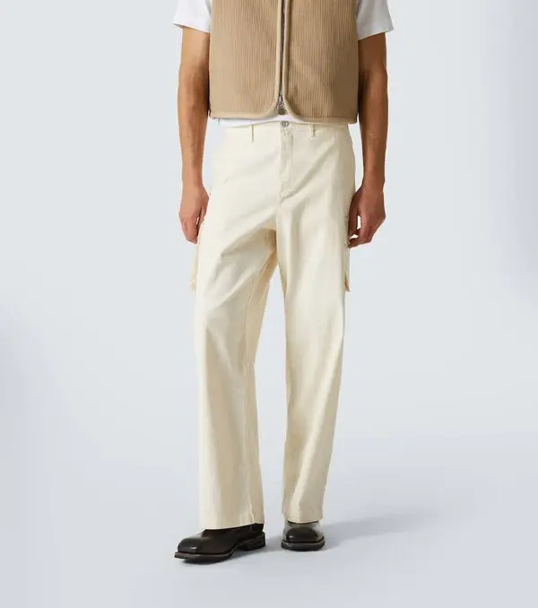 Our Legacy Mount Striped Cotton Cargo Pants - Beige