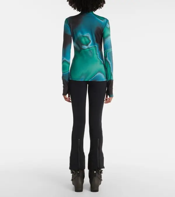 Aztech Mountain Next To Skin Printed Ski Top - Green
