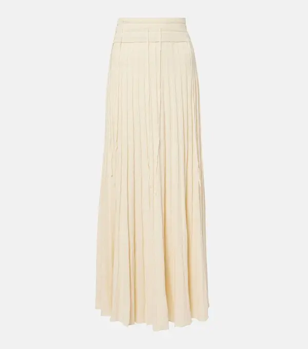Christopher Esber Linen And Silk-blend Maxi Skirt - Beige