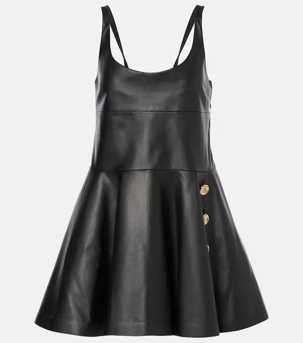 Givenchy Embellished Leather Mini Dress
