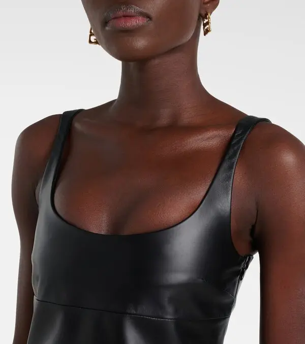 Givenchy Embellished Leather Mini Dress