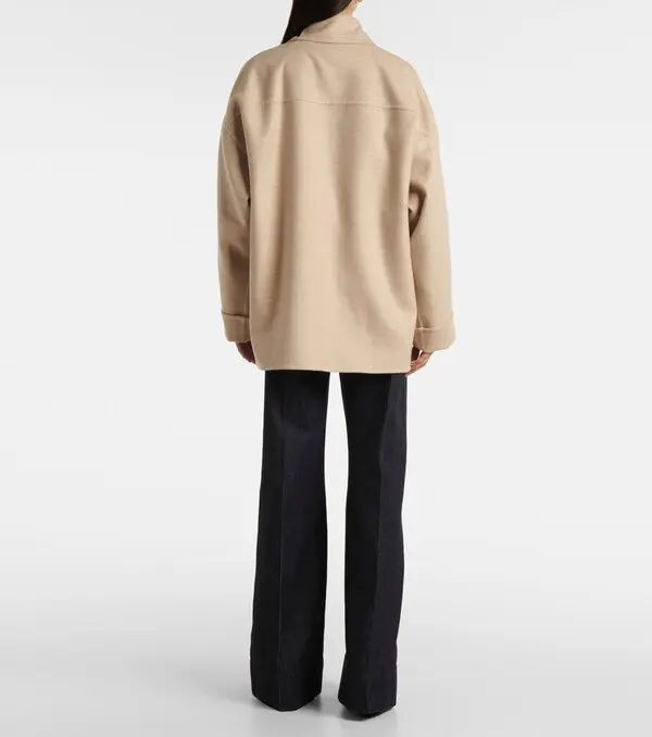 Bottega Veneta Wool And Cashmere Car Coat - Beige