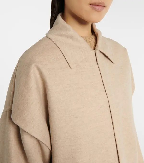 Bottega Veneta Wool And Cashmere Car Coat - Beige