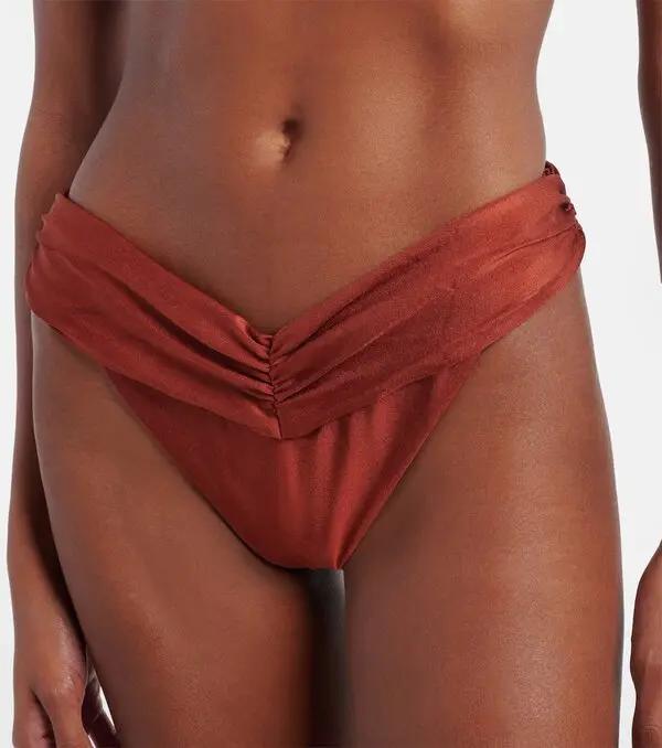 BANANHOT Jasmin Ruched Bikini Bottoms - Orange